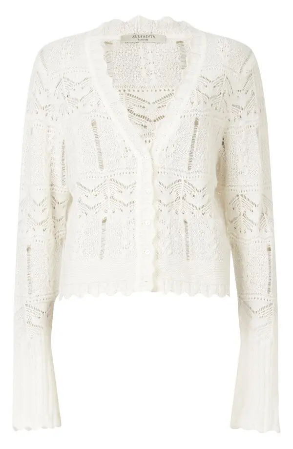 Allsaints Vanessa Cardigan In Chalk White - 60% Off | Editorialist